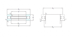 25 mm x 47 mm x 15 mm B SKF 51312 Thrust Ball Bearings - Chinese ...