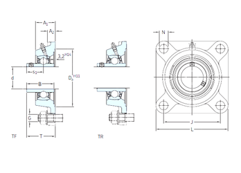 25 mm x 62 mm x 24 mm T SKF FYJ 45 TF Bearing Units - Chinese Maximum ...