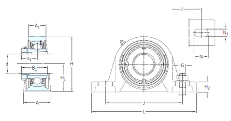 12 mm x 22 mm x 10 mm B SKF SYJ 25 KF+SYJ 505 Bearing Units - Chinese ...